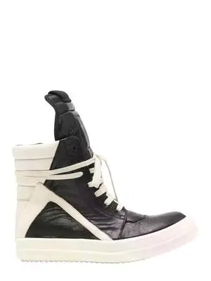Rick Owens Geobasket Zip Sneakers - Black