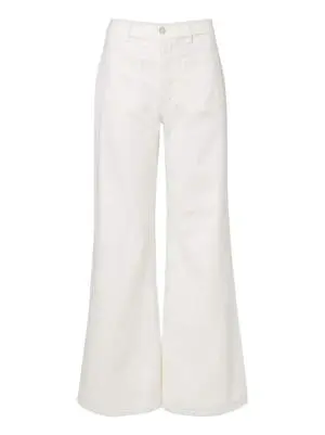 NILI LOTAN Florence High-rise Flared Jeans - White