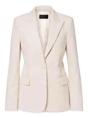 NILI LOTAN Marshal Cotton Corduroy Blazer - White