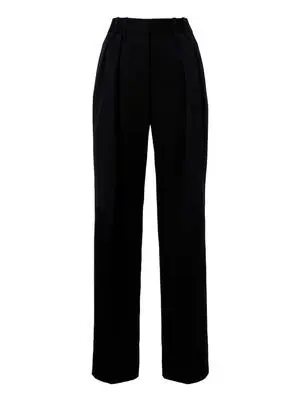 JIL SANDER Wool Wide-leg Pants - Black