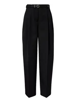 JIL SANDER Wool Wide-leg Pants - Black