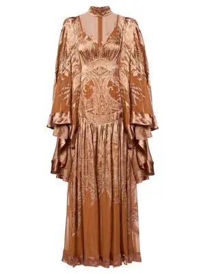 Zimmermann Memento Burnout Paisley Gown - Brown
