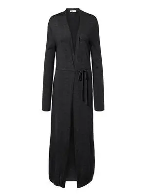 Khaite Alek Wool Wrap Cardigan - Grey