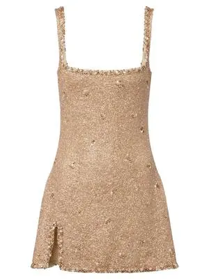 CLIO PEPPIATT Athena Embellished Mini Dress - Gold