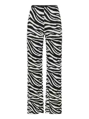 Malìparmi Zebra-print Straight Trousers - Black