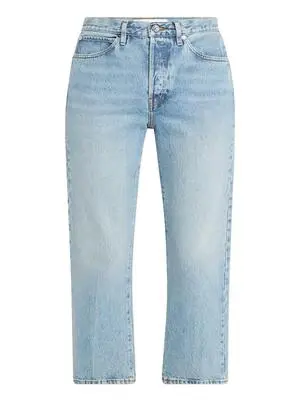 FRAME The Vertical Crop Jeans - Mdblue