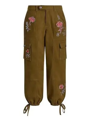 Cinq À Sept Zola Desert Rose Cargo Joggers - Dark Olive/mult