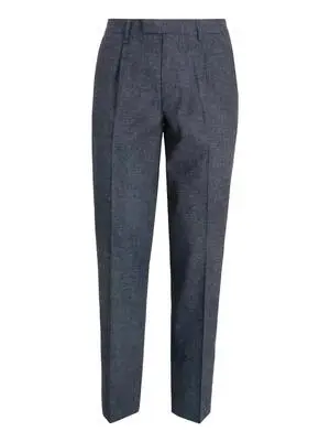 Paul Smith Pleated Straight-leg Trousers - Blue