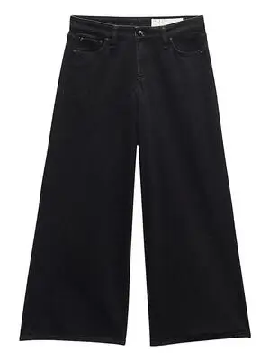 Rag & Bone Aiden Low-rise Wide Leg Jeans - Black