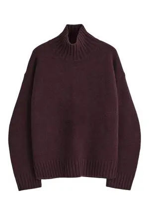 Cos Cashmere Mock-neck Jumper - Red
