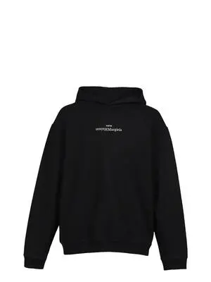 MAISON MARGIELA Hooded Sweatshirt With Embroidered Logo - Black