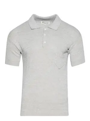 MAISON MARGIELA Polo Shirt Ice Blue And Beige - Grey