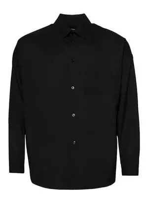 Marni Tropical Wool Long-sleeved Shirt - Black