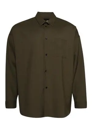 Marni Tropical Wool Long-sleeved Shirt - Green