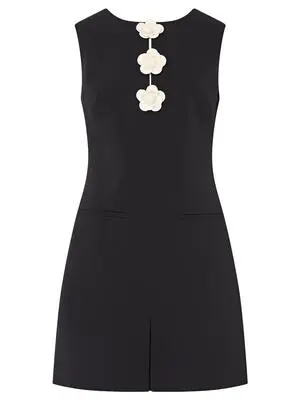 MILLY Saylor Applique Mini Dress - Black