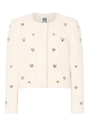 MILLY Phoebe Heart Applique Jacket
