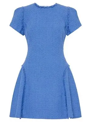 MILLY Samara Boucle Mini Dress - Blue