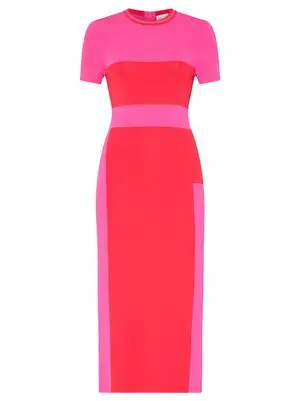 MILLY Shohona Knit Midi Dress - Pink