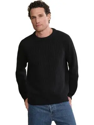 Jenni Kayne Cashmere Fisherman Sweater - Black
