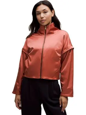 Lululemon Lunar New Year Satin Balloon-sleeve Jacket - Terra Orange