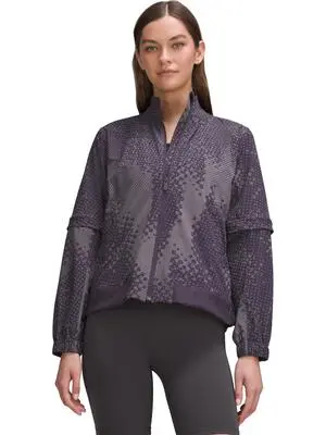Lululemon Convertible Jacket - Dotted Spark Print Dark Carbon Atmospheric Purple