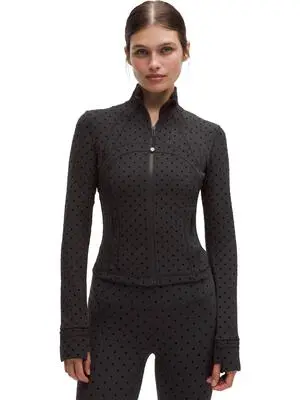 Lululemon Define Cropped Jacket Nulu - Polka Flock Black