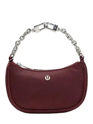 Lululemon City Essentials Nano Shoulder Bag - Burgundy Bay/silver