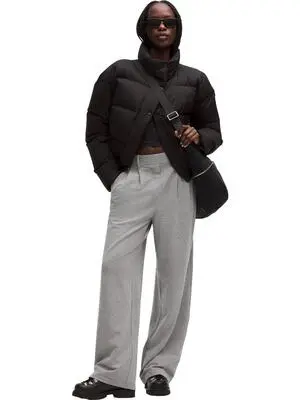 Lululemon Daydrift High-Rise Wide-Leg Trouser Heathered Herringbone Heathered Black Dove Grey