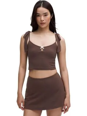 Lululemon Nulu Bow-detail Tank Top - Espresso