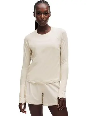 Lululemon Swiftly Mesh-back Long-sleeve Shirt - Light Ivory/light Ivory