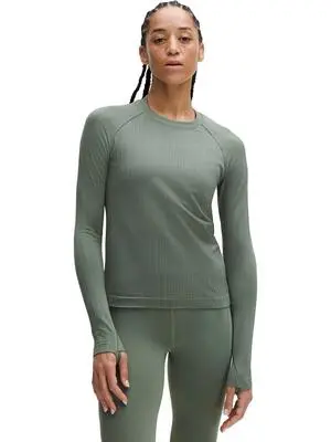 Lululemon Rest Less Variegated Ribbed Pullover - Contour Variegated Rib Willow Leaf