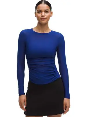 Lululemon Mesh Ruched Long-Sleeve Shirt Riverside