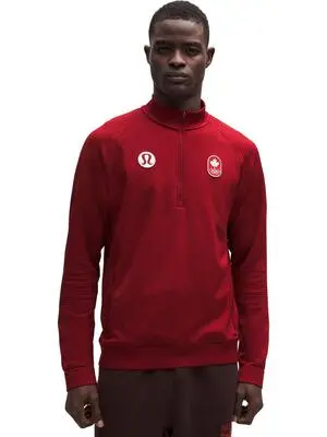 Lululemon Team Canada Engineered Warmth Half Zip - Dark Sport Red/dark Sport Red