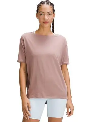 Lululemon Back In Action Short-Sleeve Shirt Twilight Rose