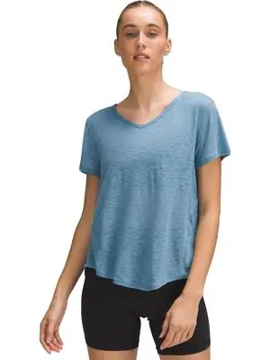 Lululemon Lightweight Yoga Short-sleeve T-shirt - Utility Blue