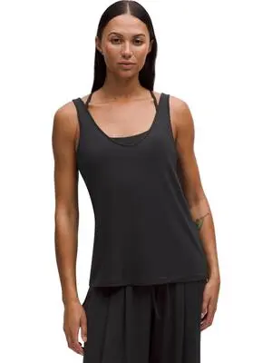 Lululemon Becalm V-Neck Tank Top Black