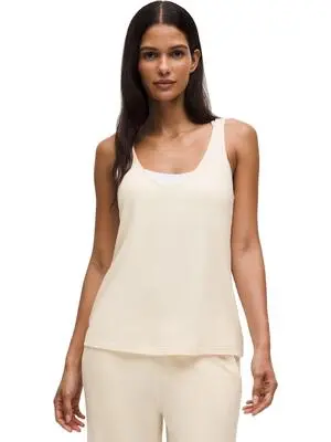 Lululemon Becalm V-Neck Tank Top Coconut Ivory