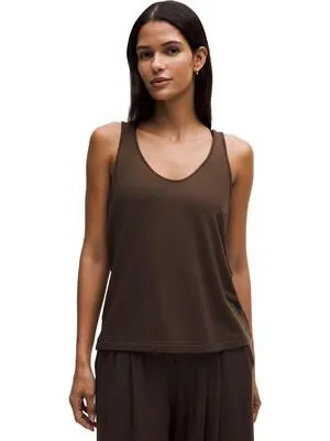 Lululemon Becalm V-Neck Tank Top Walnut Crunch