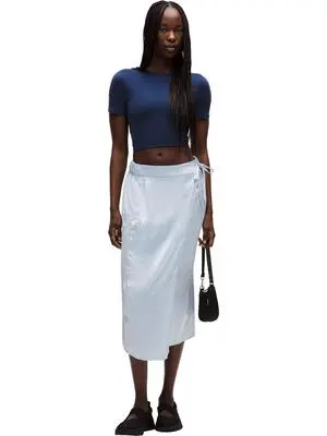 Lululemon Logo Bead Satin Waist-tie Midi Skirt - Windmill
