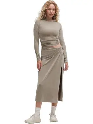 Lululemon Softstreme Midi Skirt - Warm Ash Grey