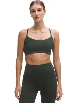 Lululemon Flow Y Bra Light Support, A/b Cup - Rainforest Green