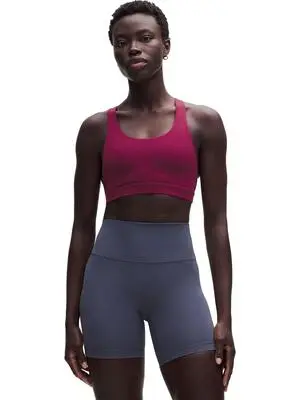 Lululemon Wunder Train Mesh-back Bra Raspberry Rave