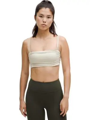 Lululemon Ruched Yoga Bra Shimmer - Bone