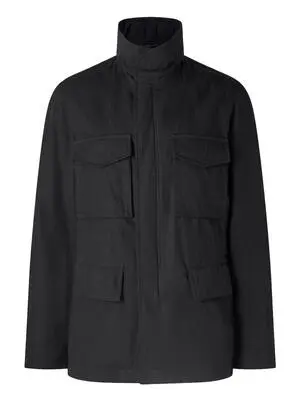 TOM FORD Cotton And Silk-blend Hooded Field Jacket - Black