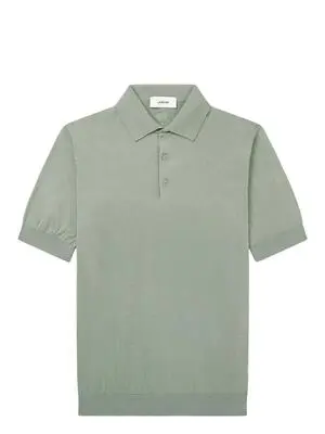 LARDINI Cotton Polo Shirt - Green