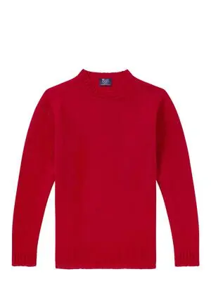 William Lockie Virgin Wool Crewneck Sweater - Red