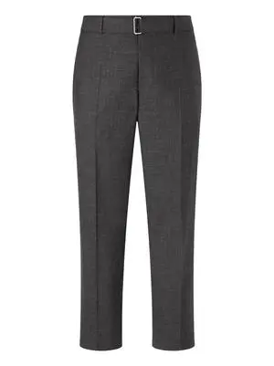 Officine Générale Straight-leg Virgin Wool-blend Trousers - Gray