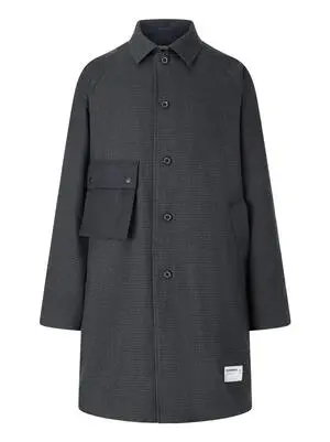 NEIGHBORHOOD Houndstooth Woven Car Coat - Black