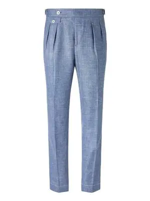 Brunello Cucinelli Straight-leg Virgin Wool-blend Suit Trousers - Blue