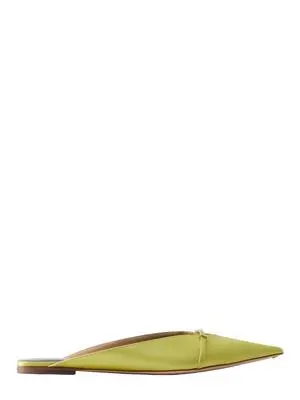 TOM FORD Embellished Satin Mules - Yellow